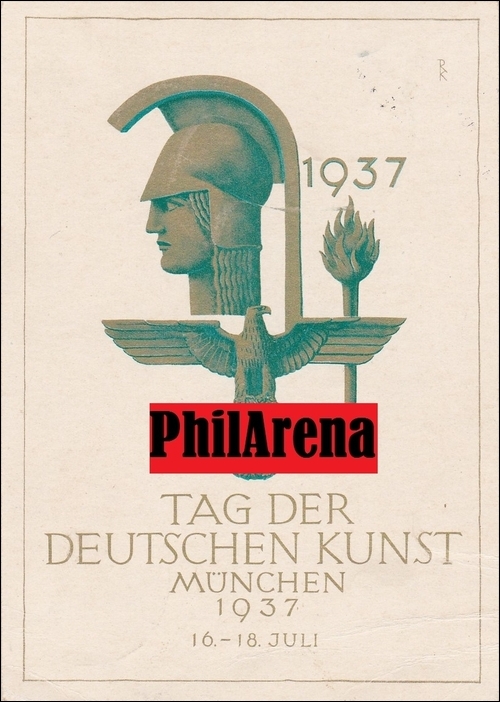 III. Reich: Propaganda Karte Tag der Deutschen Kunst 1937 mit ...